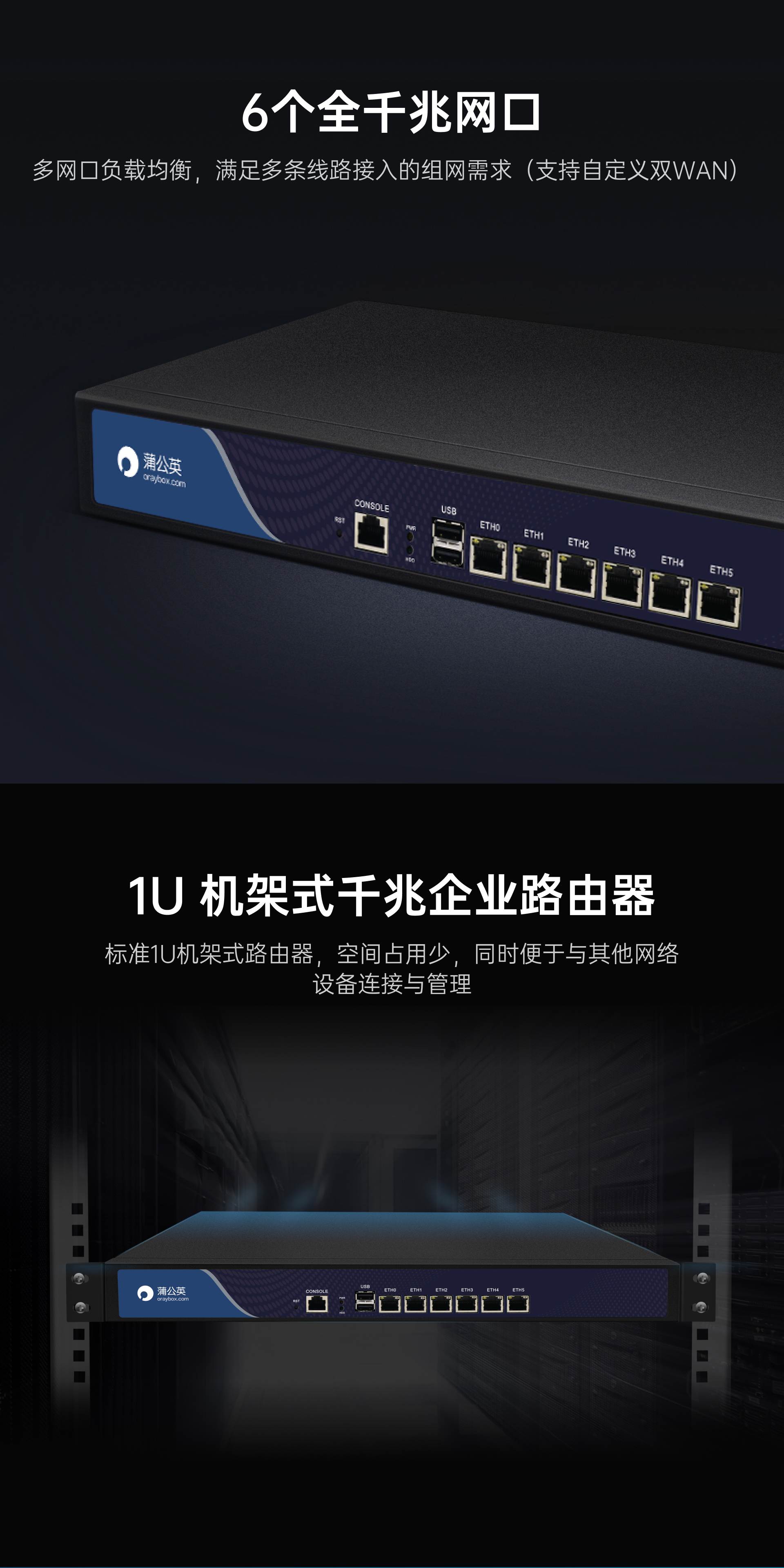 蒲公英智能组网路由器V1000-2460-贝锐商城